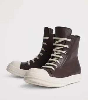 Rick Owens Leather High-top Sneakers