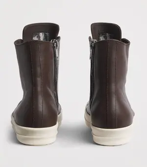 Rick Owens Leather High-top Sneakers