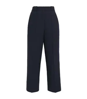 ME+EM Cotton Cropped Wide-leg Trousers