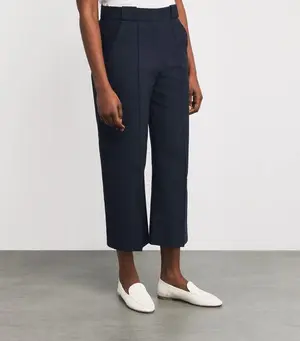 ME+EM Cotton Cropped Wide-leg Trousers
