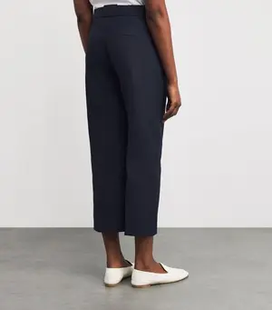 ME+EM Cotton Cropped Wide-leg Trousers