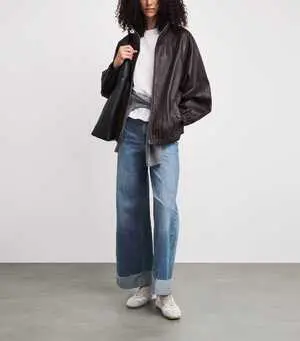ME+EM Ankle Grazer Straight Jeans - Blue