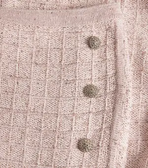 Alessandra Rich Knitted Sequin Embellished Midi Skirt