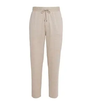BRETT JOHNSON Linen-silk-cotton Sweatpants - Beige