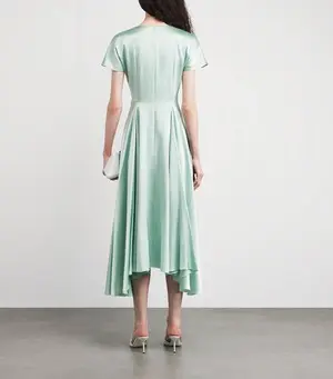 ROKSANDA Silk Satin Noma Midi Dress - Green