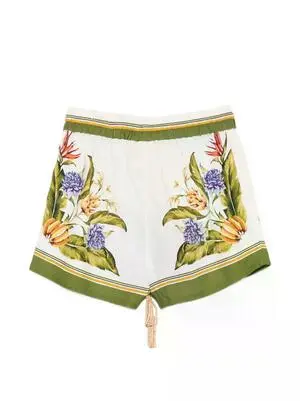Farm Rio Floral-print Shorts - Neutrals