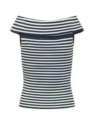 Michael Kors Striped Foldover Top