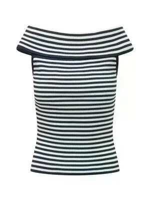 Michael Kors Striped Foldover Top