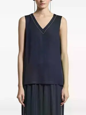 Peserico Aurea V-neck Sleeveless Top