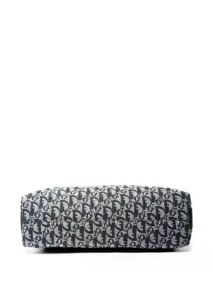 Dior 2000s Trotter Canvas Shoulder Bag - Blue