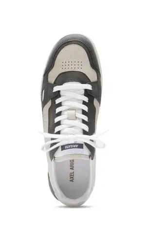 Axel Arigato Dice Lo Cracked Leather Sneakers - Beige/dark Grey