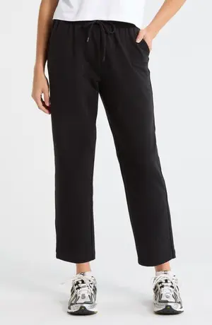 Zella Tempo Terry Ankle Pants - Black