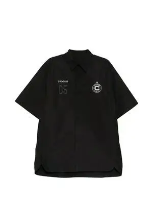 CROQUIS Logo-embroidered Shirt - Black