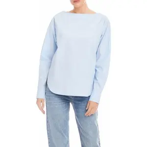 Women's Boat Neck Cotton Blouses