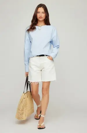 Fifteen Twenty Elyse Boat Neck Cotton Top