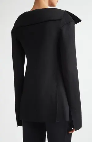 TOTEME Open Collar Wool Jacket