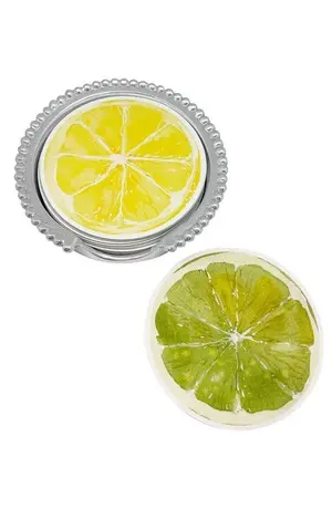 MARIPOSA Lemon & Lime Beaded Coaster Set