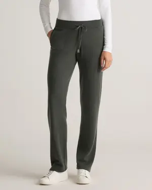 Quince Mongolian Cashmere Straight Leg Pants - Moss
