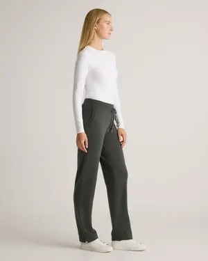 Quince Mongolian Cashmere Straight Leg Pants - Moss