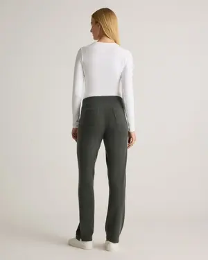 Quince Mongolian Cashmere Straight Leg Pants - Moss