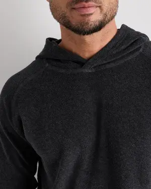 Quince Terry Towel Pullover Hoodie - Charcoal