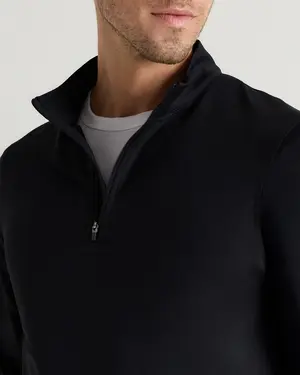 Quince Performance Golf Quarter-zip - Black