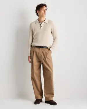 Quince Italian Leather Woven Belt - Hickory