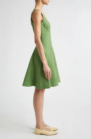 Lela Rose Stretch Denim Princess Seam Dress