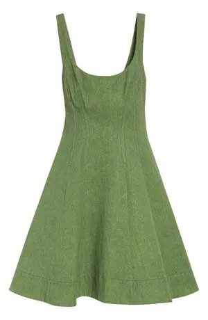 Lela Rose Stretch Denim Princess Seam Dress
