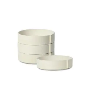 STONE + LAIN Bao Stoneware 4-piece Pasta Bowl Set - Beige