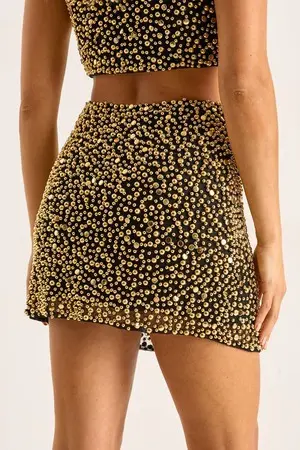 Nasty Gal Stud Embellished Mini Skirt