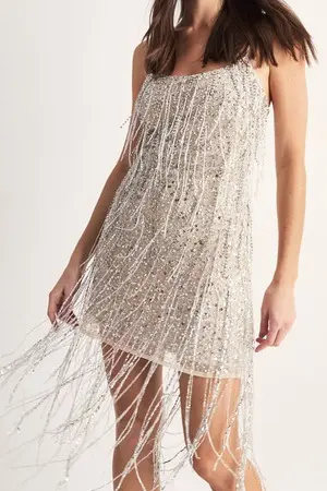 Nasty Gal Beaded Tassel Mini Dress