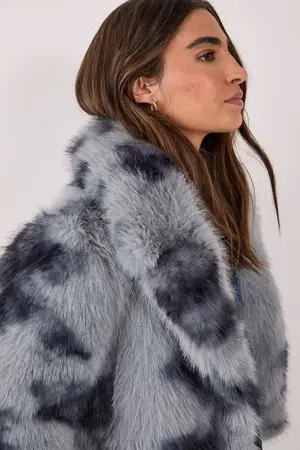 Nasty Gal Cow Fur Collar Jacket