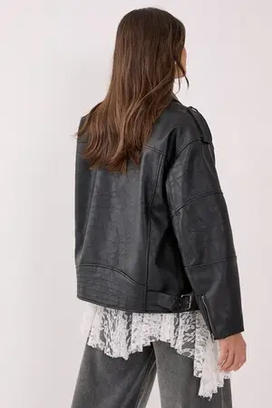 Nasty Gal Faux Leather Biker Jacket