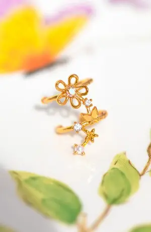 GIRLS CREW Flower Lane Single Ear Cuff Crawler