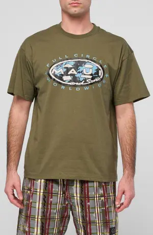 MAUI & SONS Full Circle Cotton Graphic T-shirt - Olive