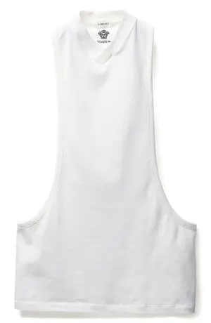 Versace Stretch Cotton Tank Top - Optical White