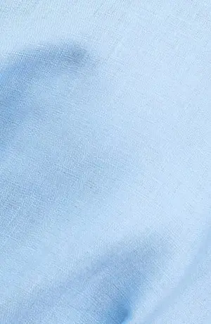 Veronica Beard Perezzi Asymmetric Linen Button-up Shirt - Blue Jay