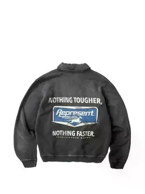 REPRESENT Graphic Zip Sweatshirt - Grey