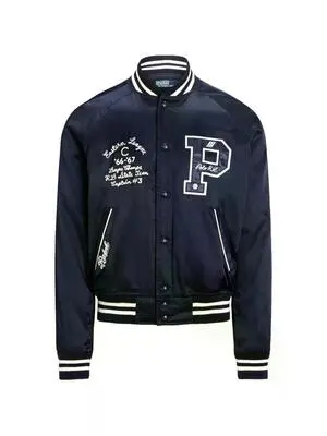 Polo Ralph Lauren Satin Letterman Bomber Jacket