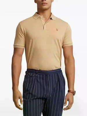 Polo Ralph Lauren Short Sleeve Polo Shirt With Embroidered Logo - Neutrals