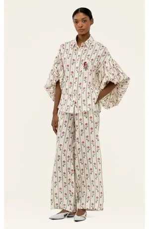 Agua Bendita Tota Quebrada Linen Trousers - Multi