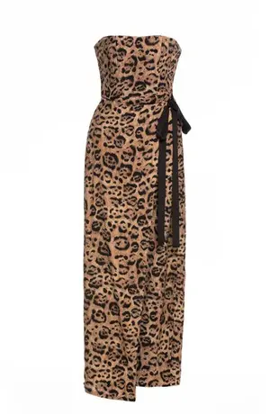 Agua Bendita Cinefila Jaguar Maxi Dress - Multi