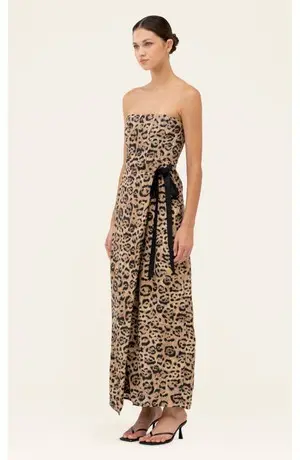 Agua Bendita Cinefila Jaguar Maxi Dress - Multi
