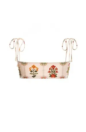 Agua Bendita Primavera Canna Bandeau Bikini Top - Multi