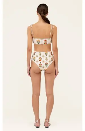 Agua Bendita Primavera Canna Bandeau Bikini Top - Multi