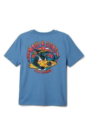 MAUI & SONS Stoked Graphic T-shirt - Peri