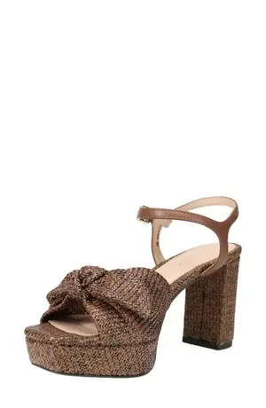 Pelle Moda Penni Ankle Strap Platform Sandal - Chocolate