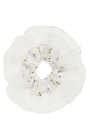 Bp. Plissé Scrunchie - Ivory Multi