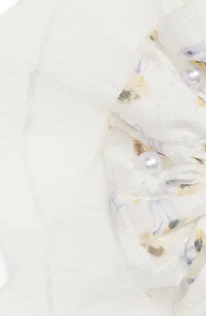Bp. Plissé Scrunchie - Ivory Multi